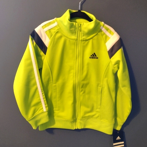 adidas | Shirts & Tops | Nwt Adidas Neon Green 3t Jacket | Poshmark